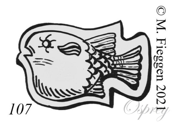 107. Fish hallmark, small silver guarantee - Osprey Paris