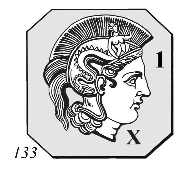133. Minerva head hallmark in an octagonal frame - Osprey Paris